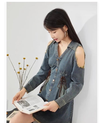 ||爱衣服259全新带吊牌季新款牛仔连衣裙55257-限时优惠限时优惠