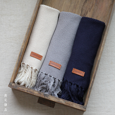 北欧风纯棉线手工织流苏餐巾餐垫