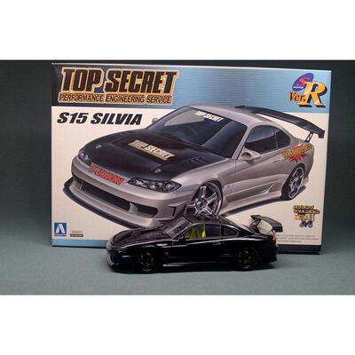 青岛社04505 拼装车模 1/24 S15 SILVIA 自改黑武士配色 代工成品