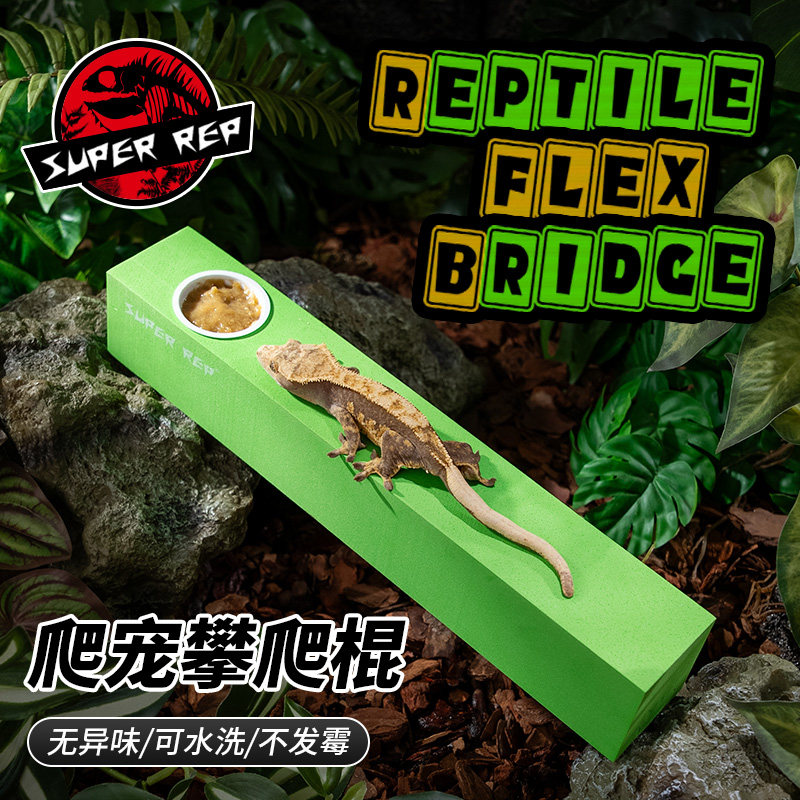 SuperRep守宫攀爬棒爬宠树栖爬虫睫角盖勾亚R属树蛙饲养缸造景棍
