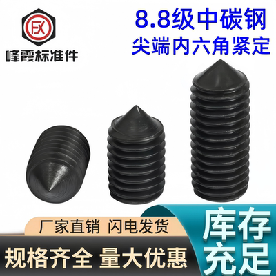 锥端机米内六角紧定螺钉M4-M16