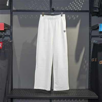 李宁直筒运动休闲女子透气卫裤