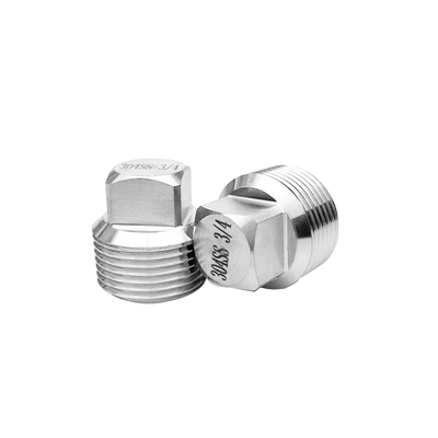 304不锈钢四方堵头螺塞bspt堵头