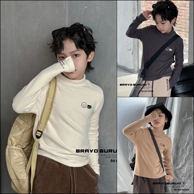 布芮欧笑脸长袖t发热打底衫