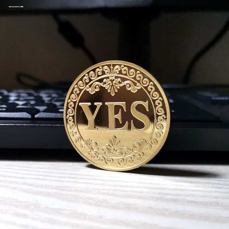 闲着没事儿!扔个硬币 来做决定吧 运气硬币 YES or NO热卖款