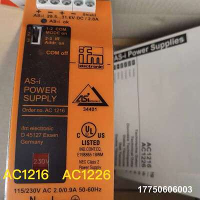 IFM易福门电源模块AC1226，AC1216，，私