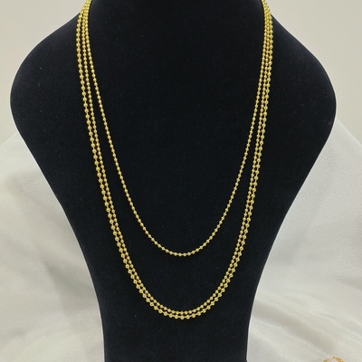 925纯银圆珠链18K金毛衣链包邮