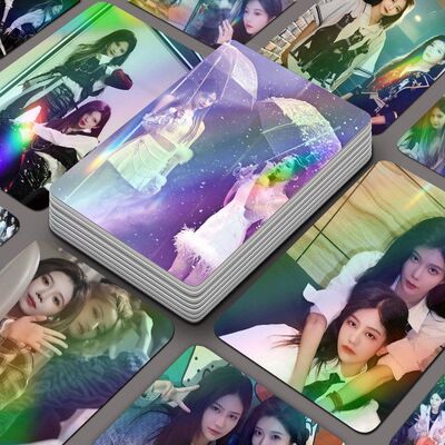 黑喵CP镭射小卡55张SNH48双人袁一琦沈梦瑶写真高颜高清周边卡片