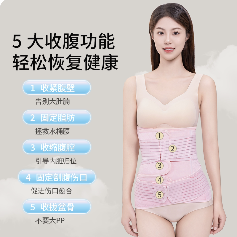孕孕美产后收腹带束腹带孕妇剖腹产专用塑身束缚带顺产塑身束腹带