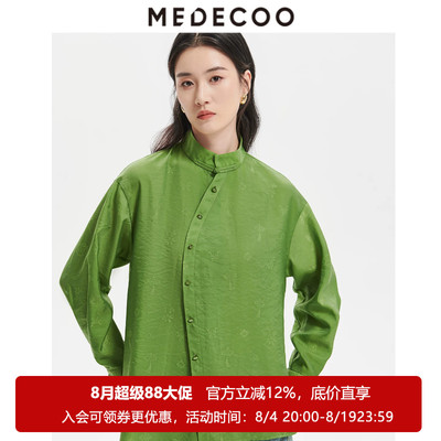 墨蒂珂春新不规则斜襟女款衬衫