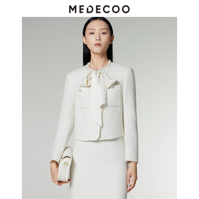MEDECOO优雅短款羊毛外套