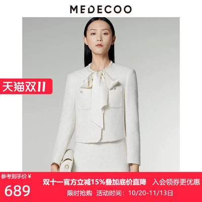 MEDECOO优雅短款羊毛外套