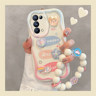 opporeno5系列可爱甜妹手机壳