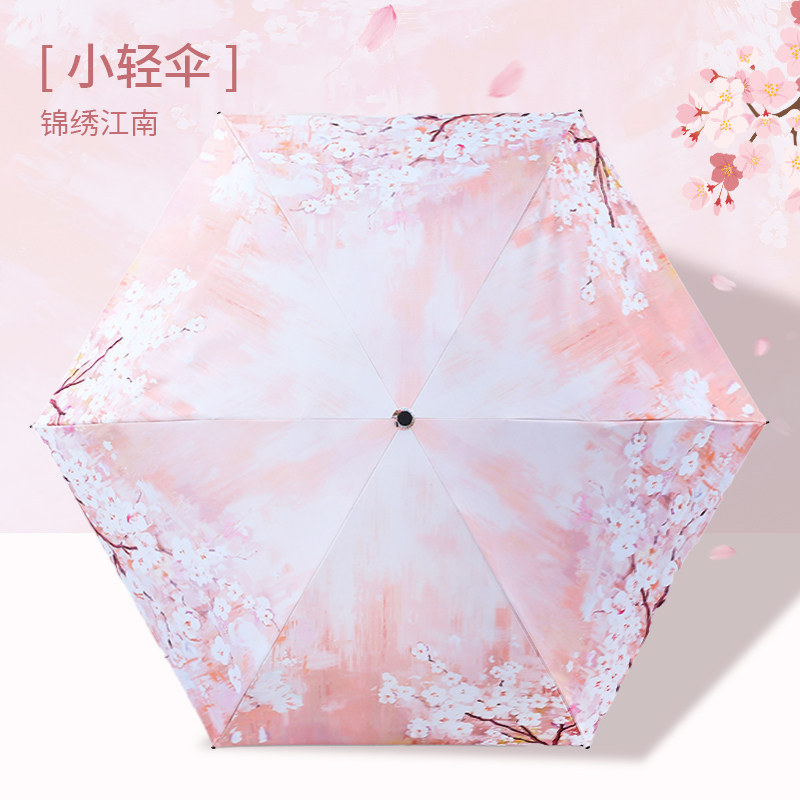 【16年老店】遮阳伞女小巧便携折叠黑胶晴雨两用防紫外线太阳伞
