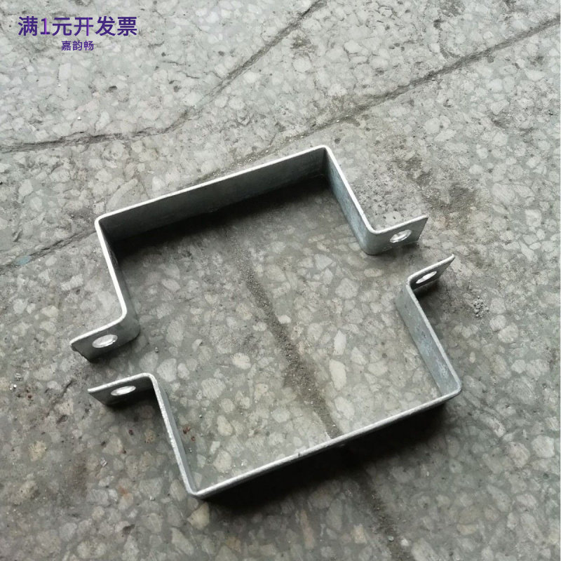 桥架抱箍耳朵方卡100*100四方型全包水泥杆圆钢卡箍抱杆卡扣