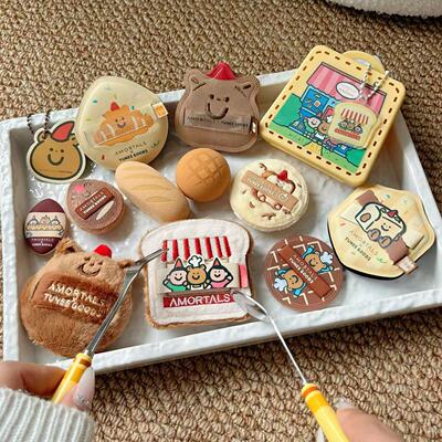 尔木萄TUNEE GOODS面包联名双拼绒绒粉扑吐司阿熊长绒定妆美妆蛋