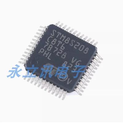 原装正品 STM8S208C8T6 LQFP-48 24MHz/64KB闪存/8位微控制器-MCU
