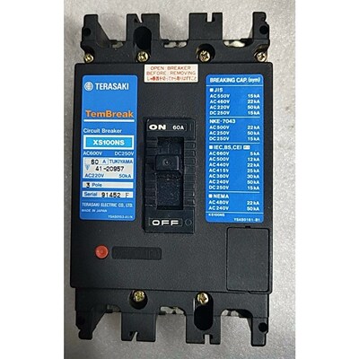 寺崎断路器TemBreak  XS100NS  60A全新拍前请询价