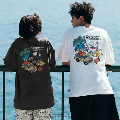 coleman短袖t恤男女露营风松井犬
