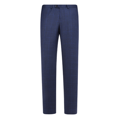 职业装百搭蓝色中腰直筒正装西裤