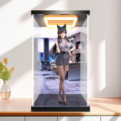 川帝适用AniGame 碧蓝航线 犬 爱宕 OL 手办回型灯亚克力展示盒