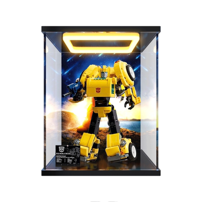 适用le高ICONS系列10338大黄蜂变形金刚汽车人回灯款亚克力展示盒