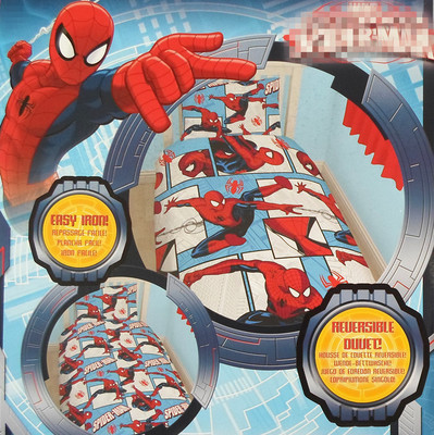 蜘蛛侠漫威被套被罩枕头套135x200 儿童卡通SPDER-MAN学生 外贸