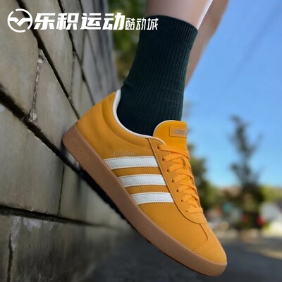 乐积运动 Adidas VL COURT 2.0 黄色德训T头鞋低帮休闲板鞋JI0495