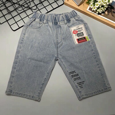 abckids男童短裤薄款夏季儿童牛仔裤中大童五分裤超柔F122311463