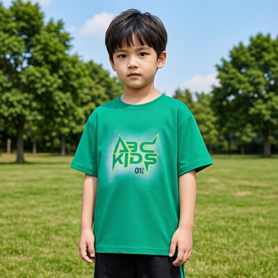 abckids童装夏季男童商场同款透气短袖T恤时尚吸汗棉薄F422301086