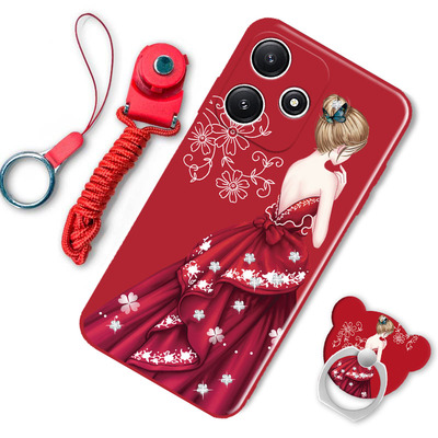 红米12R手机壳女新款Redmi12R软硅胶5G卡通可爱网红23076RA4BC全包边磨砂防摔保护套小米12R男潮个性情侣外壳