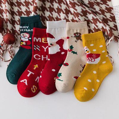 Kids Christmas Socks For 1-10Years Children's Short Socks Gi