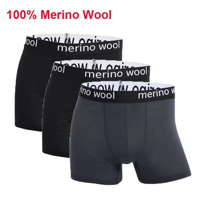 100% Merino Wool Boxer Briefs Men Merino Wool Underwear Boxe