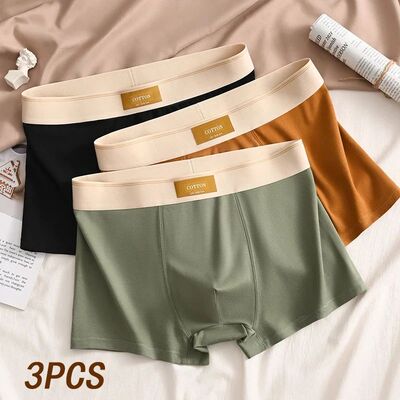 3pcs Men Underwear Cotton BoxerShorts Hombre Panties Man Bre