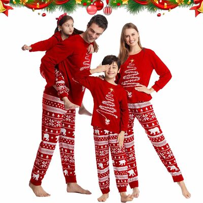 Family Matching Christmas Pajamas Set Xmas Father Mother Dau