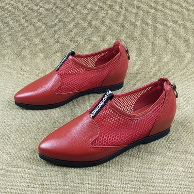 3637码撤柜断码清仓处理春季新款圆头低跟浅口透气真皮时尚女单鞋