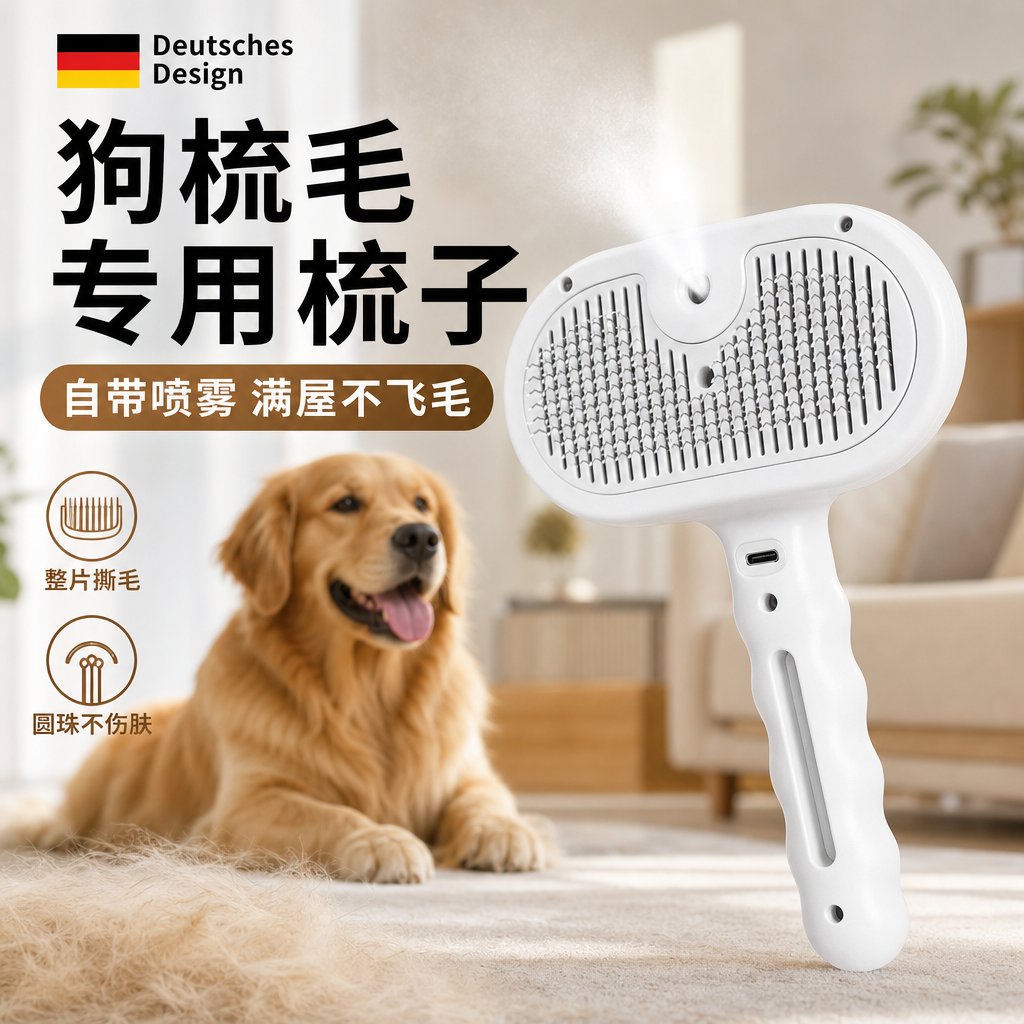 狗梳毛专用梳子狗狗梳毛神器小狗洗澡长毛刷钉梳排梳耙梳宠物用品