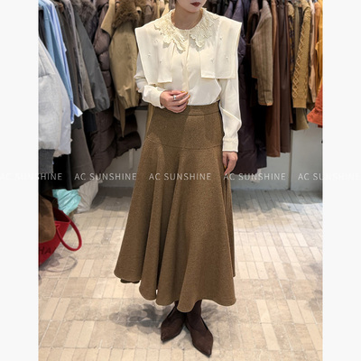 SUNSHINE早春拼接不规则半身裙