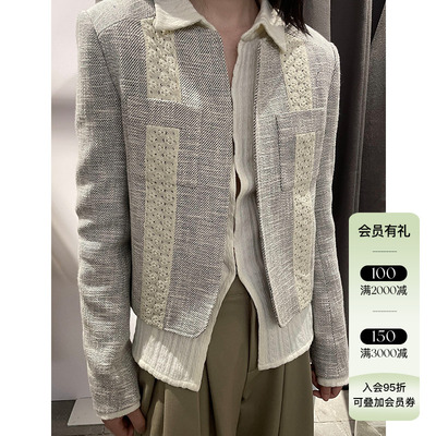 AUTISEMINARIO圆领⻄装短外套