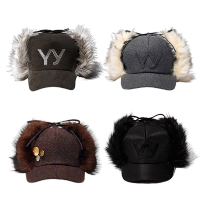 OPEN汪苏泷款毛绒护耳棒球帽帽女