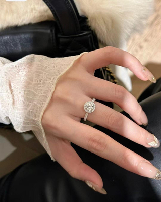 小红书同款结婚婚礼假对戒钻戒活口可调节1克拉圆钻男女锆石婚戒