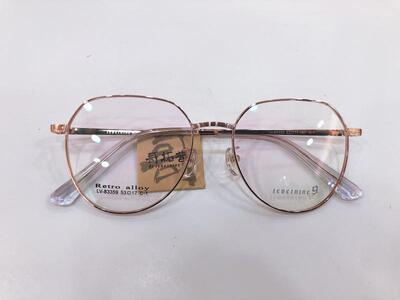 商务休闲文艺合金多边形眼镜架
