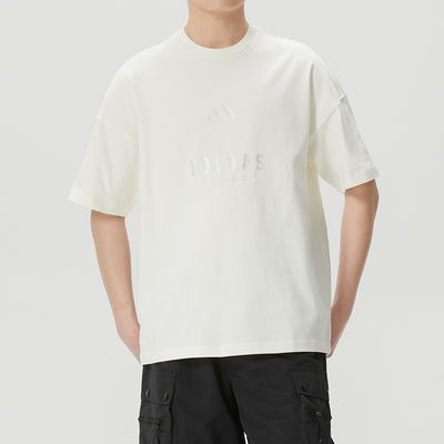 新款正品ADIDAS阿迪达斯纯棉宽松男运动休闲圆领短袖T恤JL6552