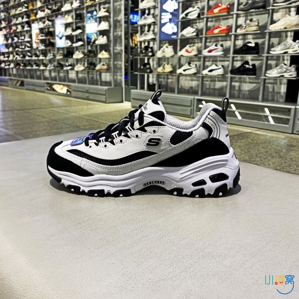 正品SKECHERS斯凯奇春简约经典拼接女百搭运动休闲熊猫鞋13148