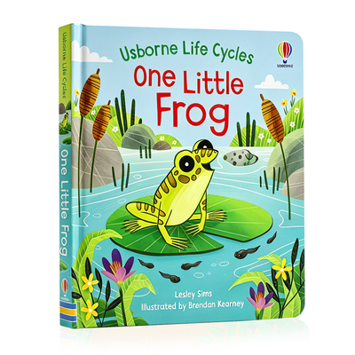 Usborne出品生命周期系列 一只小青蛙英文原版绘本 Life Cycles one Little Frog 幼儿英语科普洞洞纸板书 自然科学图画书科普读物