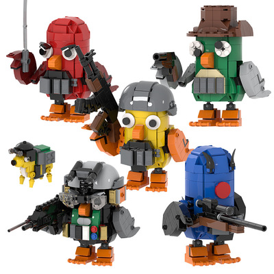 逃离鸭科夫积木游戏周边拼装玩具儿童手办公仔套装MOC摆件礼学生