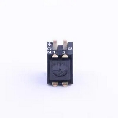 DSPV02LSGET 2.54mm 琴键式2位贴片 SMD,P=2.54mm 拨码开关