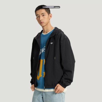 adidas阿迪达斯三叶草男运动休闲防风夹克连帽外套 KT3035 KT3036