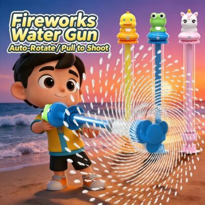 Summer Unicorn Scattering Firecracker Water Gun, Pull-Back W