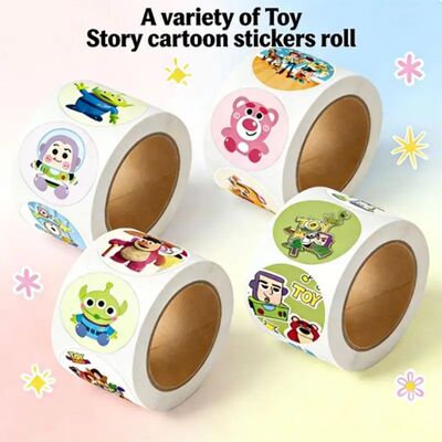 500pcs Variety Of Toy Story Cute Stickers Rolls Decorative S